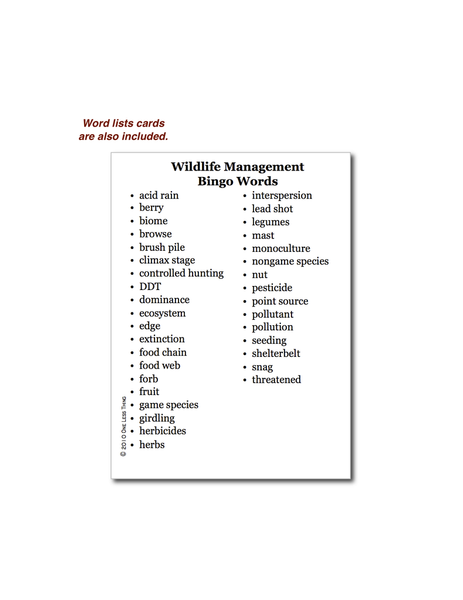 Wildlife Management, Unit Set Download Only - One Less Thing