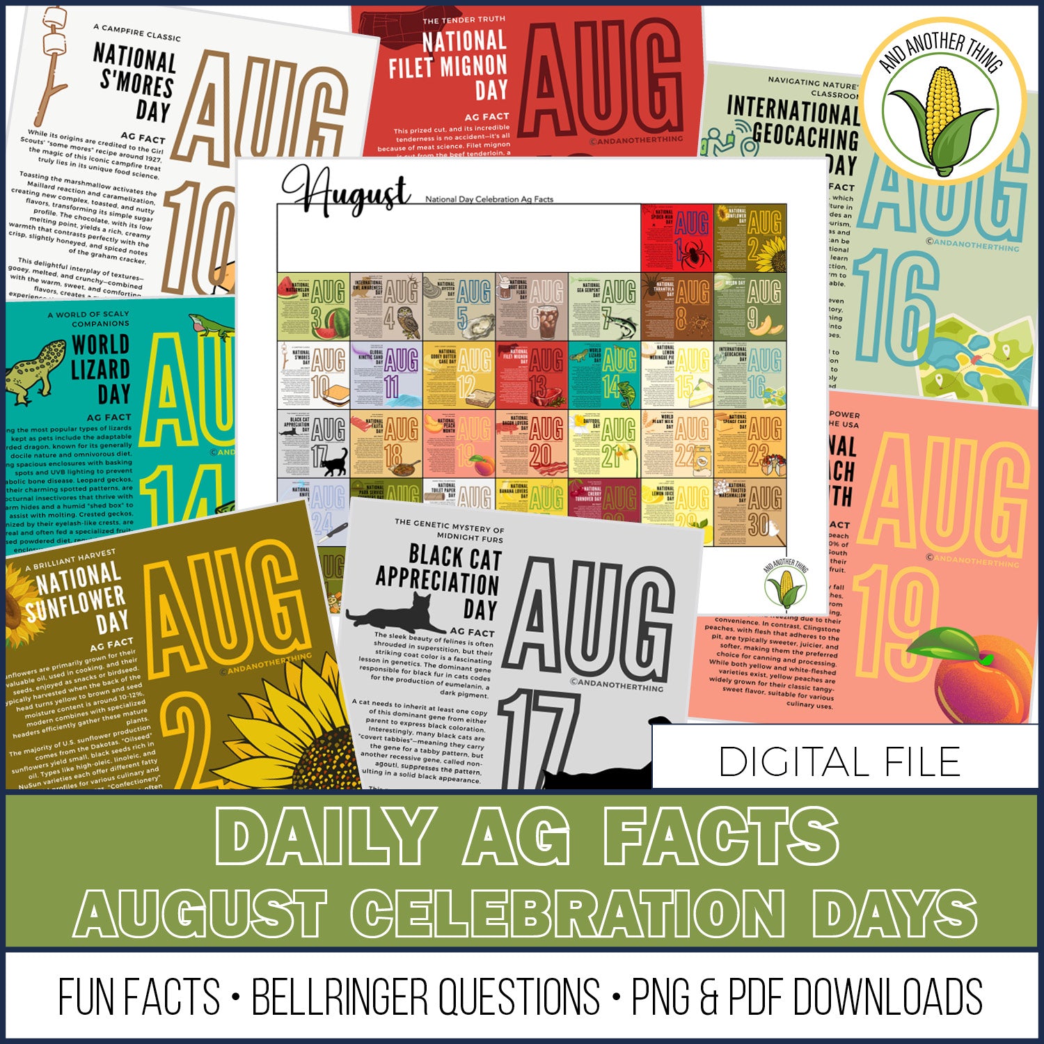 And Another Thing AG FACTS, AUGUST Celebration Days (FREE) – One Less Thing