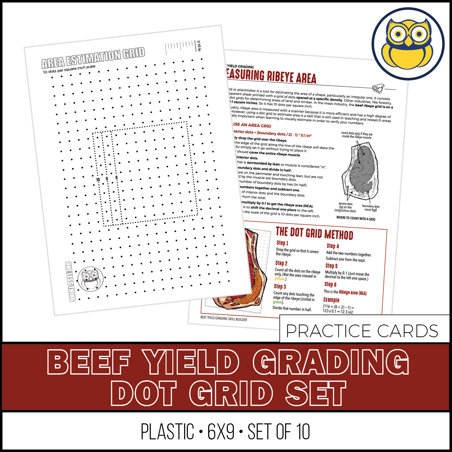 Beef Yield Grading, Dot Grid SET of 10 – One Less Thing