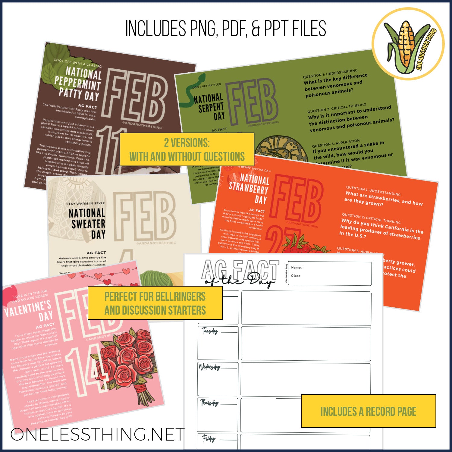 Agriculture Education and FFA teaching materials – One Less Thing