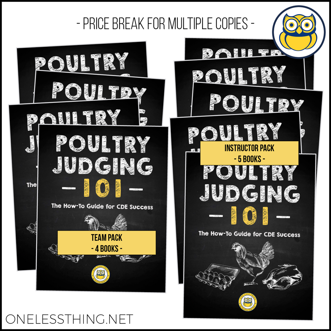 Poultry Judging 101 CDE Handbook – One Less Thing