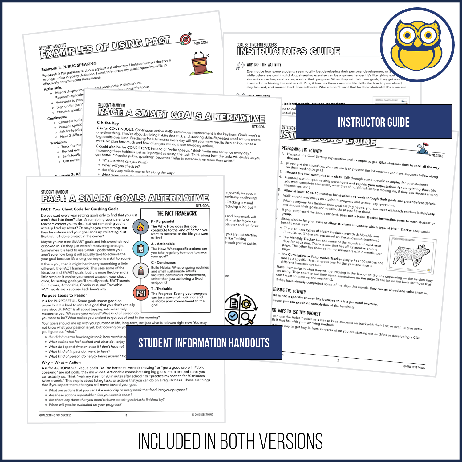 Agriculture Education and FFA teaching materials – One Less Thing