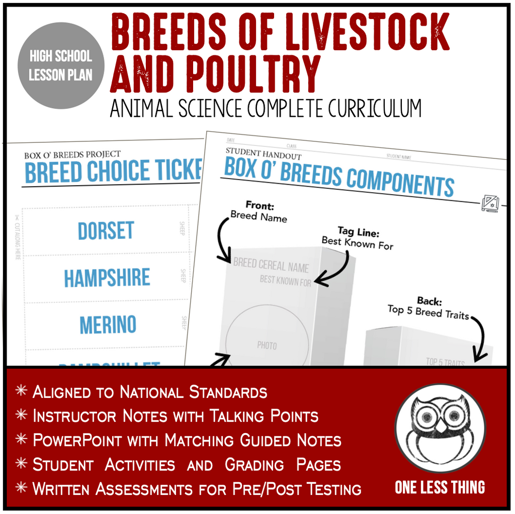 CCANS03.3 Livestock Breeds, Animal Science Complete Curriculum - One ...