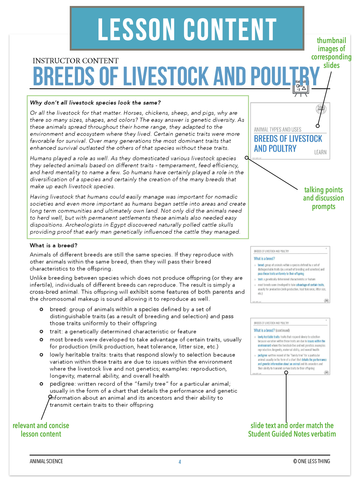 CCANS03.3 Livestock Breeds, Animal Science Complete Curriculum - One ...