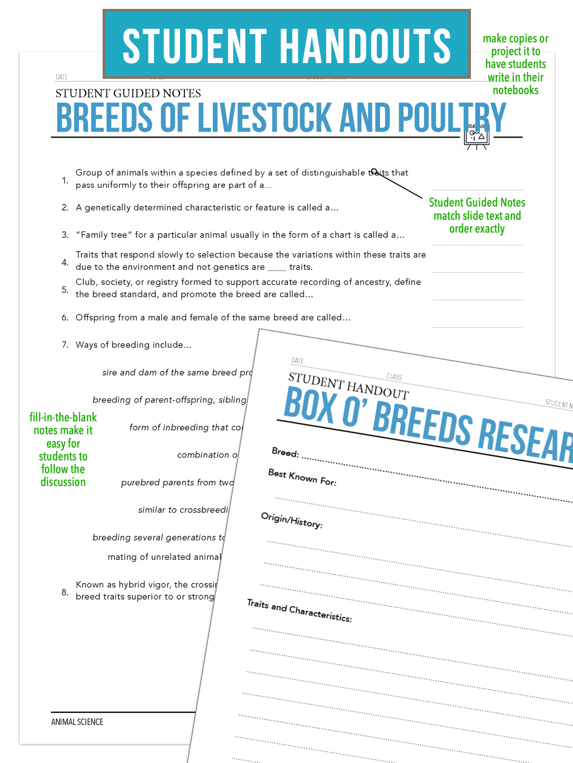 CCANS03.3 Livestock Breeds, Animal Science Complete Curriculum - One ...