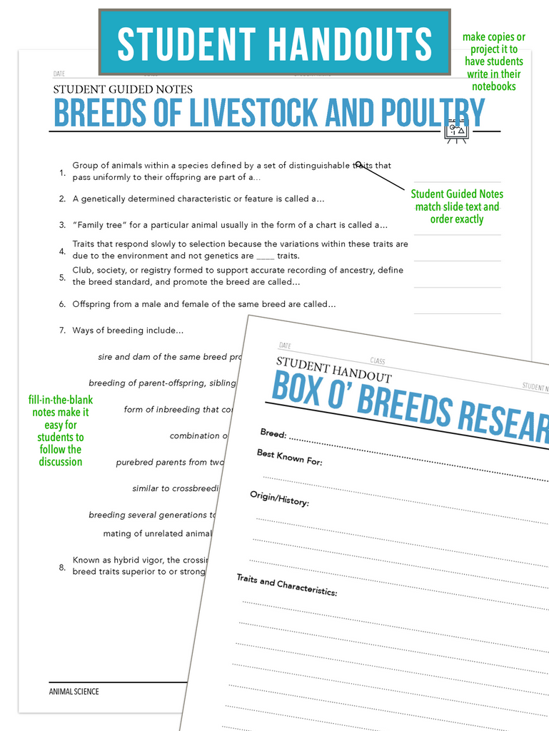 CCANS03.3 Livestock Breeds, Animal Science Complete Curriculum - One ...
