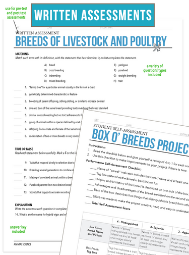 CCANS03.3 Livestock Breeds, Animal Science Complete Curriculum – One ...