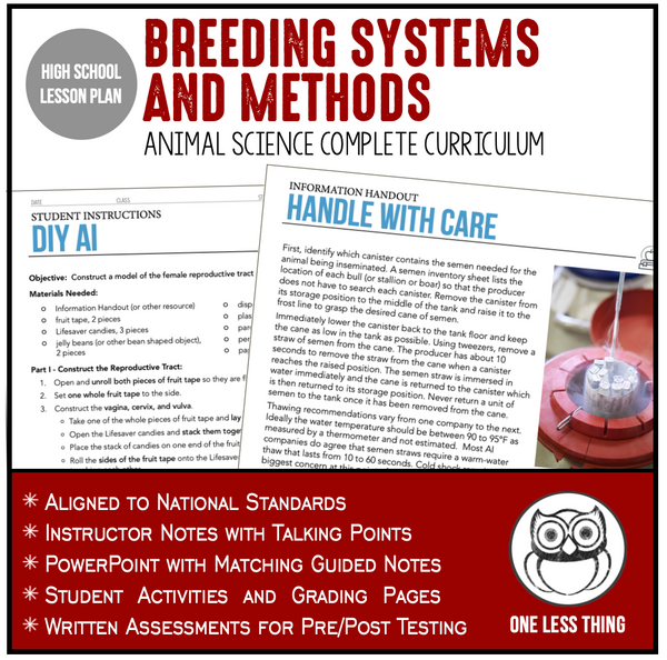 Animal Science Complete Curriculum Page 2 - One Less Thing