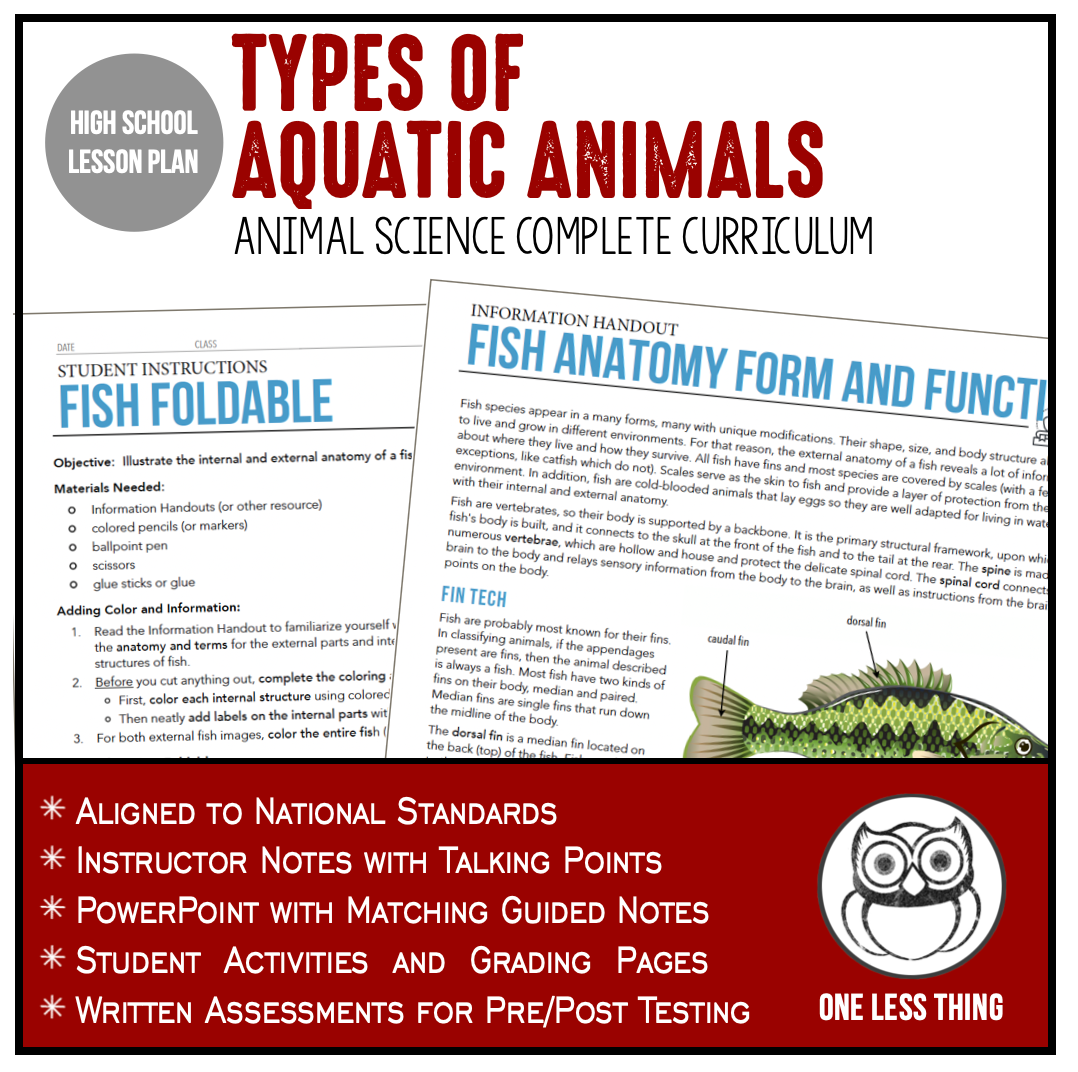 CCANS13.1 Types of Aquatic Animals, Animal Science Complete Curriculum ...